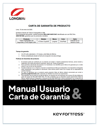 Longmai mToken CryptoID, Token USB para Firma Digital RENIEC, Tokens ...